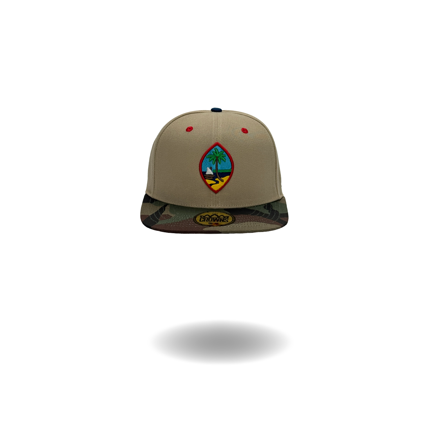 GU Seal Fitted Cap - Sand w/ Camo Brim – Crowns Guam